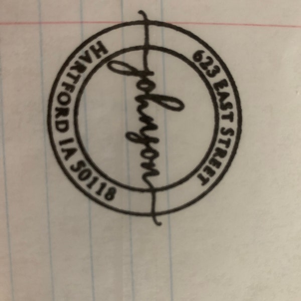 Address Stamp, Self Inking, Round Design, Personalized Custom Return ...