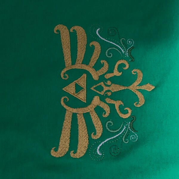 Zelda Machine Embroidery Design - Embellished Royal Crest 5x4 - Etsy