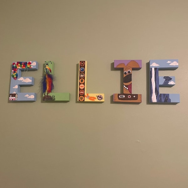 UP Inspired Premium Custom Name Letters, Hand Painted Adventure ...