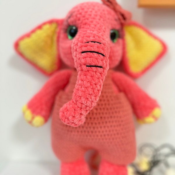Elephant Crochet Pattern, Amigurumi Elephant, Easy Crochet Pattern ...