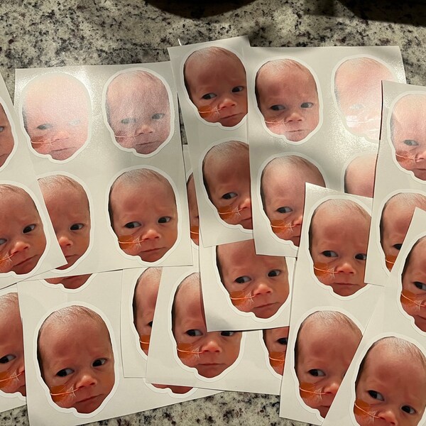 Custom Face Stickers - Personalized Face Stickers - Baby Stickers ...