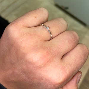 Simple Stacking Setmixed Metals Ring Settextured Ringsslim | Etsy