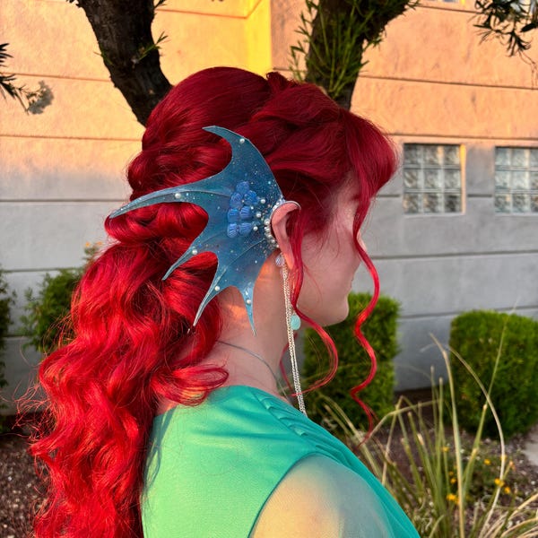 Colorful Mermaid Earring,ear Cuff,wrapped Fairy Ears,cosplay Fantasy ...