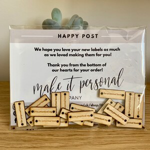 Custom RECTANGLE BAR Tags 28mm X 10mm Birch Wooden Handmade Clothing ...