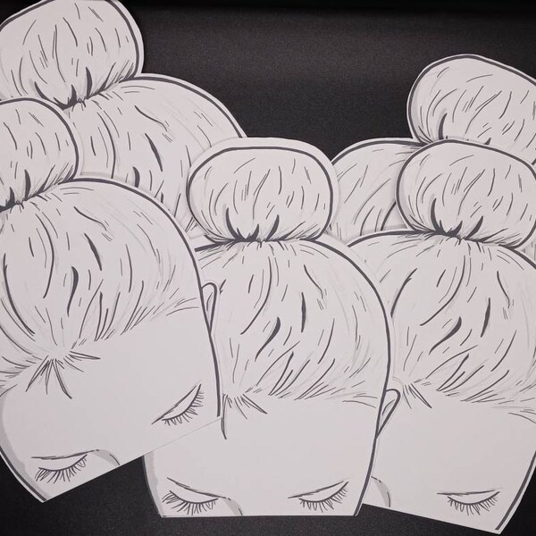 Printable Messy Bun Display Card for Headbands, Ear Warmers, Beanies ...