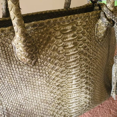 Genuine Python Leather, Natural Python Leather, Hide Snake Skin, Multicolor Snake Skin, Real ...