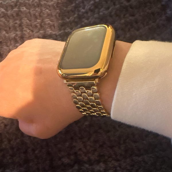 Fashionable Apple Watch Band Gold Silver Rose Gold Black Metal for 10 9 ...