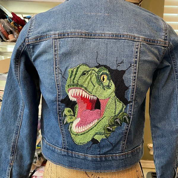 T-rex Machine Embroidery Design Dinosaur Embroidery Files 7 Sizes ...