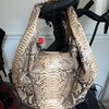 Genuine Python Skin Grey Bucket Crosshandle Bag/ Designer Women Purse ...