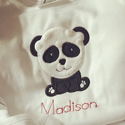 Panda Applique Machine Embroidery Design - Etsy