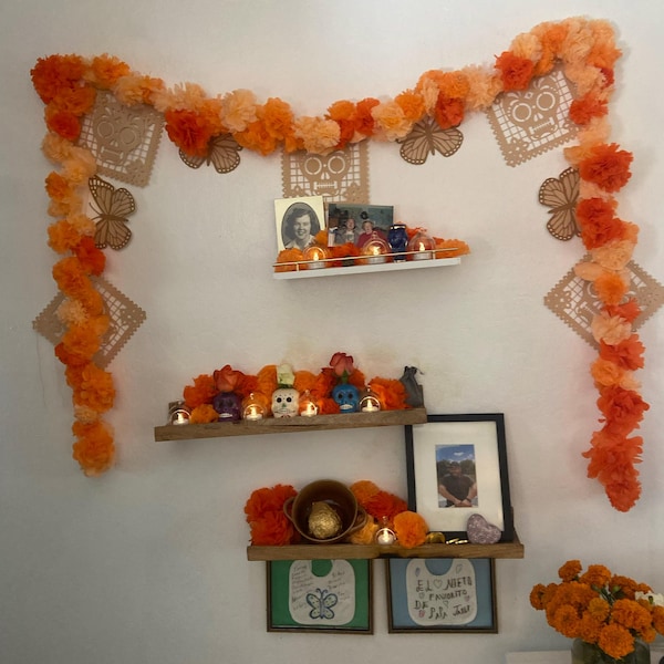 Ofrenda Día De Los Muertos Papel Picado Banner, Ofrenda, Day of the ...