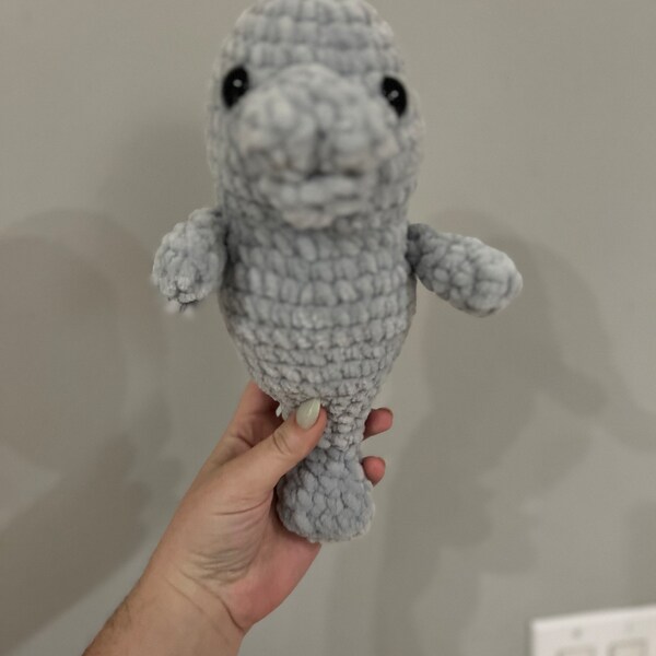 PATTERN/INSTRUCTIONS Manatee, Amigurumi Pattern, Manatee Pattern ...