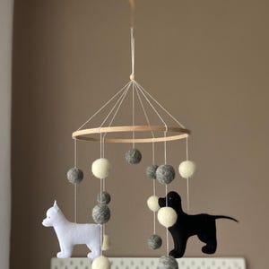 Dog Mobile for Nursery, Golden Retriever Dog Baby Mobile, Gender ...