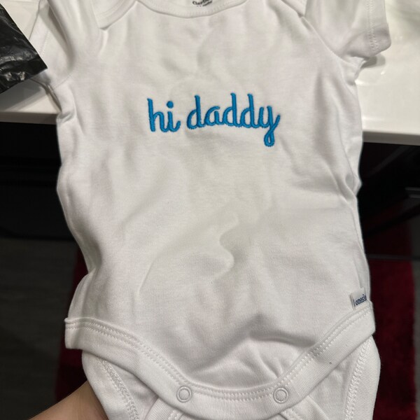 Embroidered Hi Daddy ONESIES® Brand, Hello Daddy ONESIES® Brand Husband ...