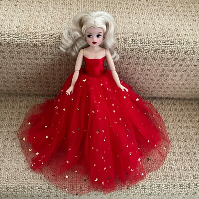 Halter Neck Dolls Prom Dress. 12inch Doll Dress Wedding Dress With Veil ...