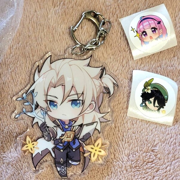 Bennett and Razor Keychains - Genshin Impact Arcylic Charms - Etsy