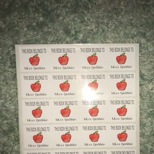Teacher Gift This Book Belongs to Label Stickers 2 X 2 White Photo ...