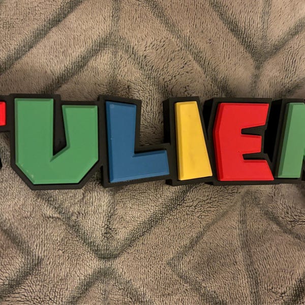 Custom Mario Style Name Sign | Personalized Desk Sign | Boy Gift for ...