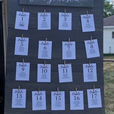 Printable Wedding Seating Plan Editable Template, Find Your Seat ...