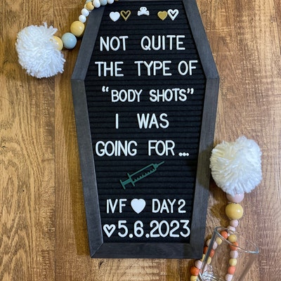 IVF Letter Board Icons French Fries Pineapple Shot Rainbow, Test Tube ...