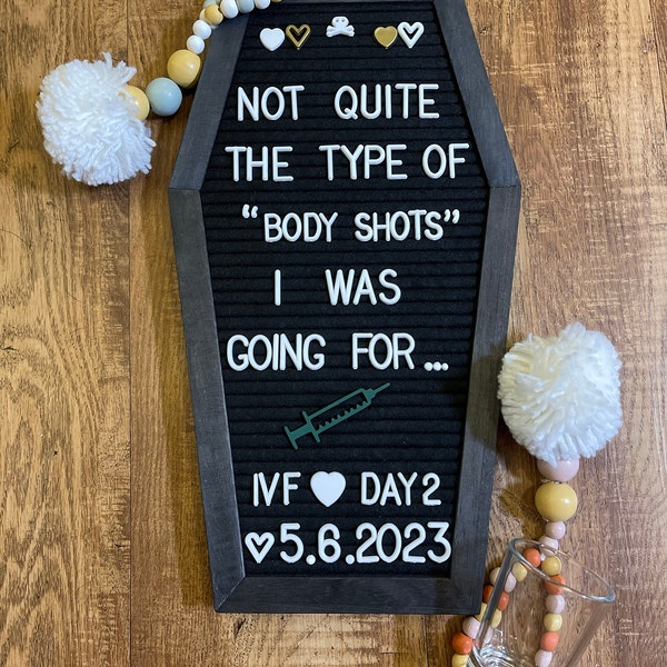 IVF Letter Board Icons - French Fries Pineapple Shot Rainbow, Test Tube ...