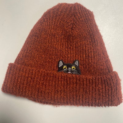 Peeking Cat Iron-on Patch, Black Cat Patch, Peeping Cat Iron-on Patch ...