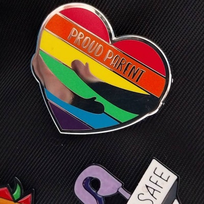 Queer Pride Flag Badge Queer Flag Pin Subtle Queer Pride Queer Coming ...