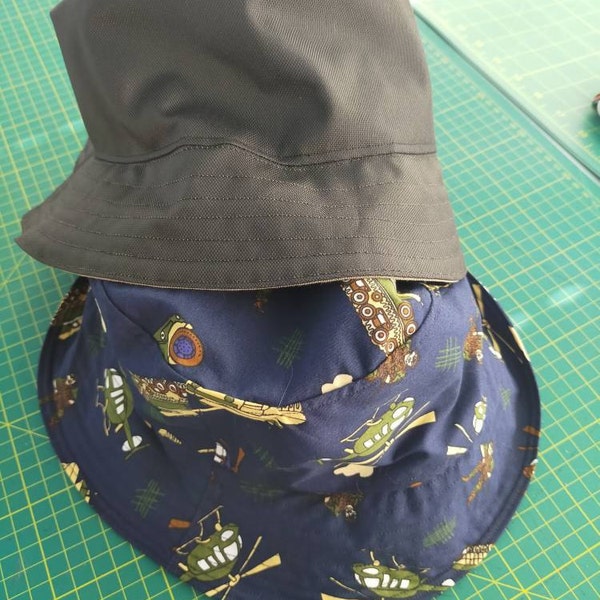 Reversible Bucket Hat PDF Pattern With Video Tutorial - Bucket Hat ...