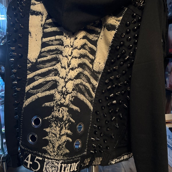 Ribcage Back Patch, Ribcage, Skeleton Patch, Bones Patch, Cloth Patch ...