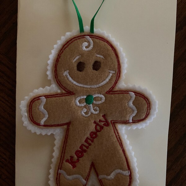 Personalized Gingerbread Cookie Ornament - Etsy
