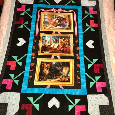 35 Digital Fabric Panel David Textiles Christmas Midnight Meeting Santa ...