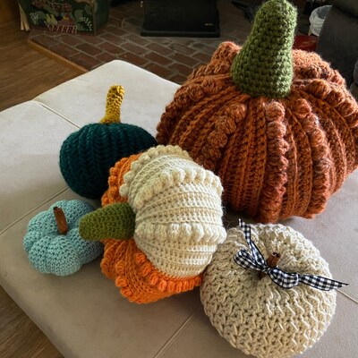 Medium Crochet Pumpkin PATTERN. DIY Tutorial Ideas Step-by-step. US ...