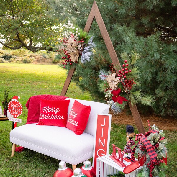 Wood Triangle Wedding Arch | Boho Wedding Triangle Arch | Modern ...