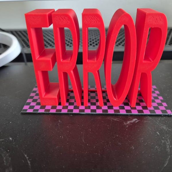 GMOD Source Error Prop | 3D Printed Garry's Mod Developer Error Replica ...