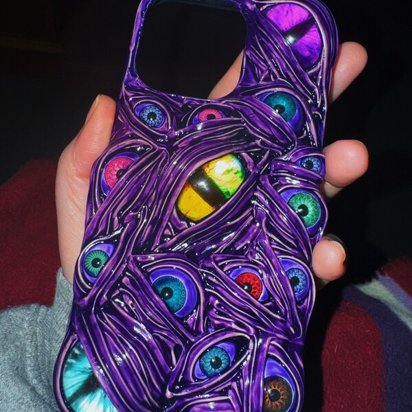 Gothic Decoden Phone Case,3d Horror Scary Goth iPhone Case,designer ...