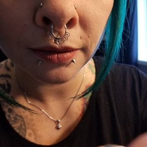 Gothic Cross Lace Septum, Religious Jewelry, Goth, Wicca Nose Ring ...