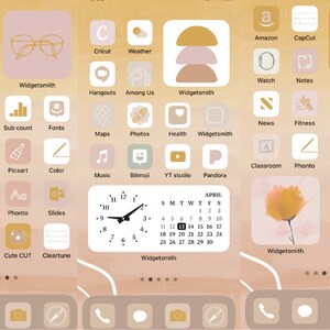 Pastel Boho Icon Hand-Painted Aesthetic IOS 14 iPhone App | Etsy