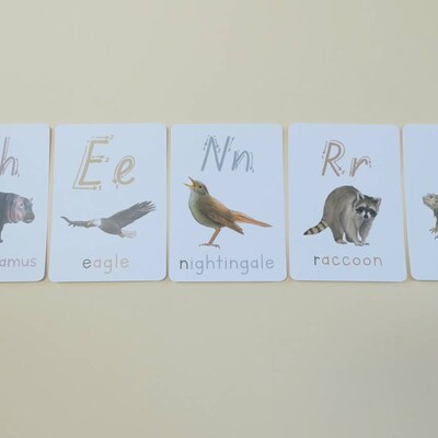 Animal ABC 123 Flash Cards Animal ABC Cards Animal Alphabet Cards ...