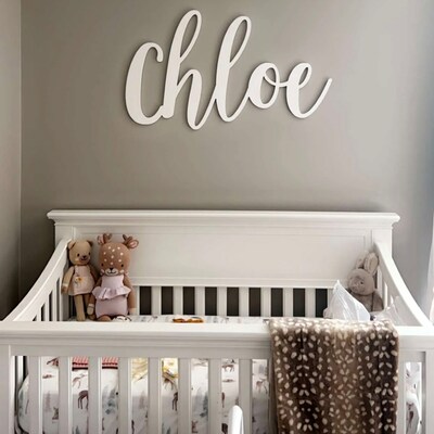 Custom Wood Name Sign for Nursery Girl Boy Over Crib Sign - Etsy