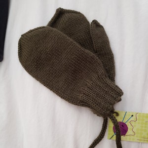 Toddler mittens with string. Kids mittens.Size for 24 months | Etsy