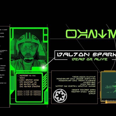 Personalised Sci Fi Animated Screen Star Wars Inspired ISB Transmission ...