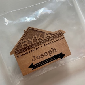 Custom House Shaped Name Tag - Etsy