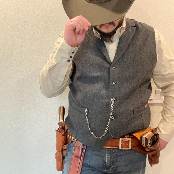 Doc Holiday Cross Draw Western Holster and Cartridge Belt - Etsy