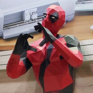 Deadpool Papercraft , PDF Template, DIY 3d Model, Fanart, Paper ...