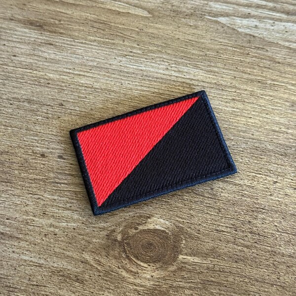 Anarchist (anarcho-syndicalism) Flag Embroidered Patch | Antifa ...