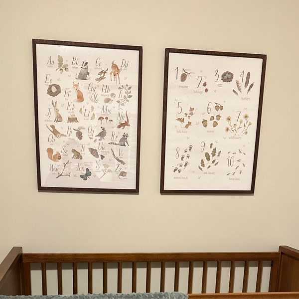 Woodland Alphabet Poster, Woodland Alphabet Print, Woodland Nursery ...