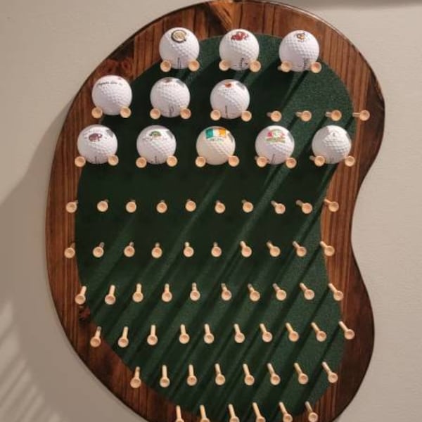 Putting Green Shaped Golf Ball Display - Etsy