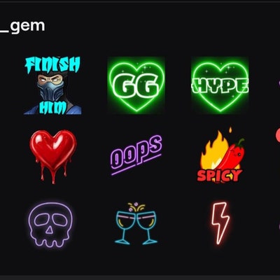 Alien Twitch Emote Package /hello /hi /in Love/ Heart Eyes/ GG/ Hype ...