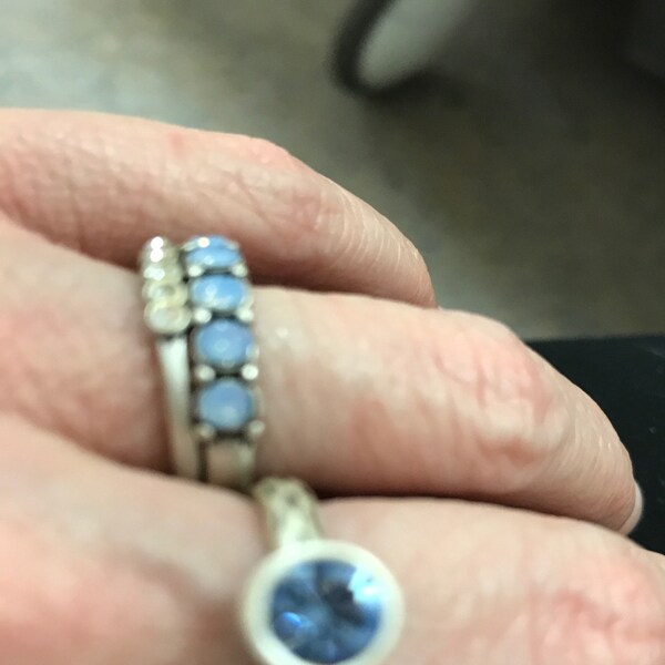 Stacking Rings, Ring Set, Silver Stack Rings, Gypsy Rings, Crystal Rings, Set of Rings ...