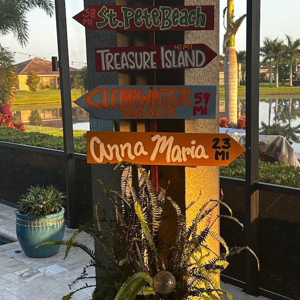 Custom Tiki Bar Directional Signs | Tiki Signs - Etsy